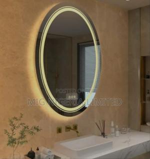 Round Wall Mounted Illuminated Bathroom RED Mirror 70cmx70cm in Lekki ...
