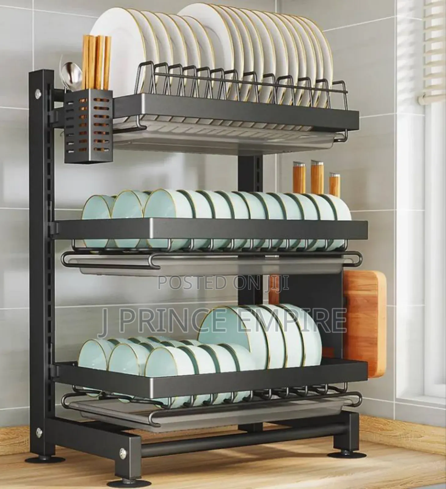 Hanging Dish Drainer With Drip Tray Cup Holder, Dish Rack / Utensil in ...