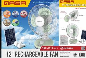 QASA Rechargeable Table Fan With Solar Panels and Two Bulbs in Lagos ...