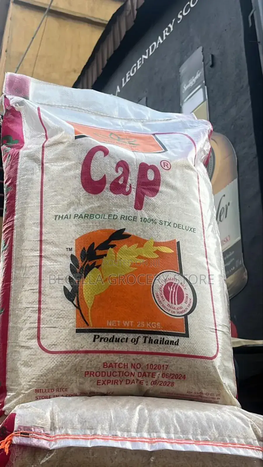 Cap Parboiled Rice Long Grain 25kg for sale - Becella Grocery Store ...