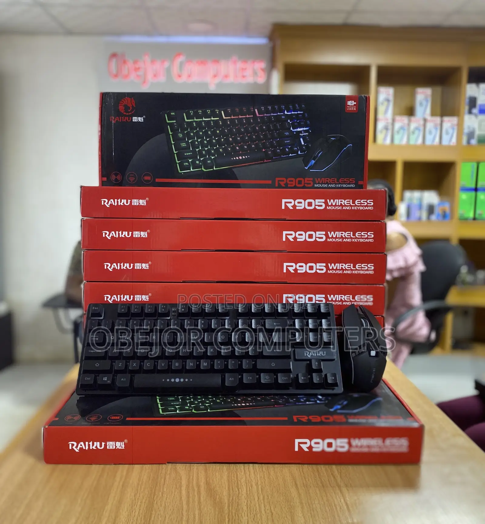Raiku R905 Rechargeable Wireless Mouse and Keyboard Combo in Ikeja ...