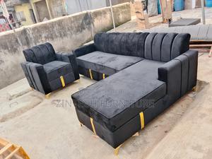 Black Fabric L Shape in Alimosho - Furniture, Nwigwe Ugochukwu | Jiji.ng