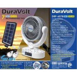 Duravolt 7 Inches Rechargeable Fan With Solar Panel in Port-Harcourt ...