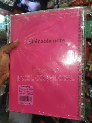 (B5 Size) Spiral Notebook With PVC Cover (Pin Up to Close) in Isolo ...