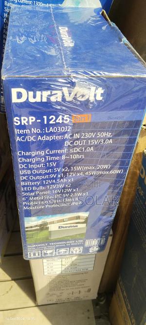 Duravolt Solar Rechargeable Pack 5in1, Fan, Power Bank Pack. in Ojo ...