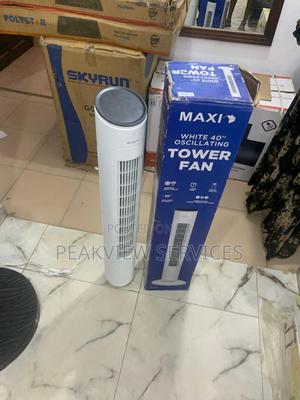 Maxi White 40'' Tower Fan - A Blend of Power and Elegance in Orile ...