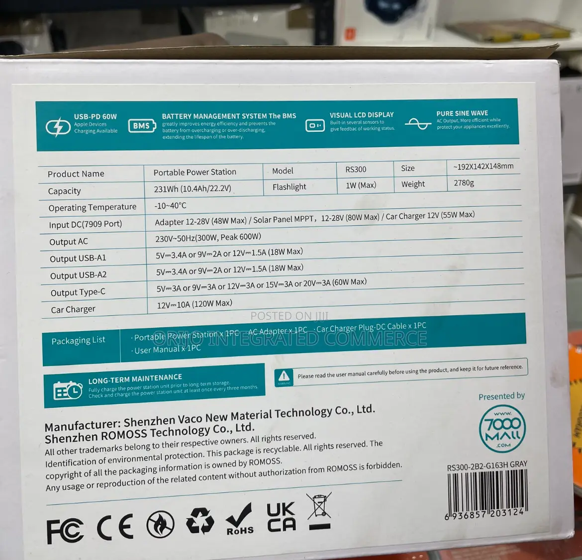 Romoss Rs300 - 231wh - Laptop Power Station 64200mah in Ikeja - Electrical Equipment, Orijo Shop ...