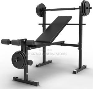 Foldable Bench Press With 50kg Barbell in Surulere - Sports Equipment ...