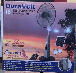 DURAVOLT RECHARGEABLE FAN(18 In) With Solar Panel and Bulbs in Nyanya ...