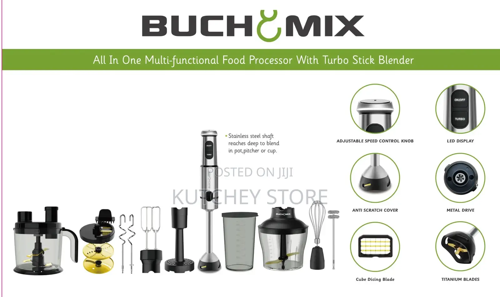 Buchymix 12 in 1 Food Processor With Turbo Stick Immersion in Ikeja ...