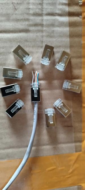 10 Pieces RJ45 Cat 6 Metal Pass Through Lan Cable Connector in Ikeja ...