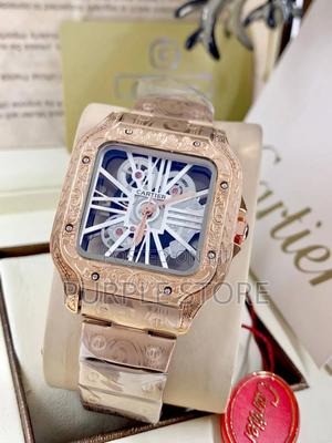 Cartier Engraved Body Transparent Dial Watch Rosegold in Lagos Island ...