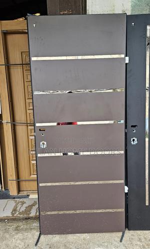 Brown 3ft Silver Line Israeli Security Door (Madrid) in Lagos Island ...