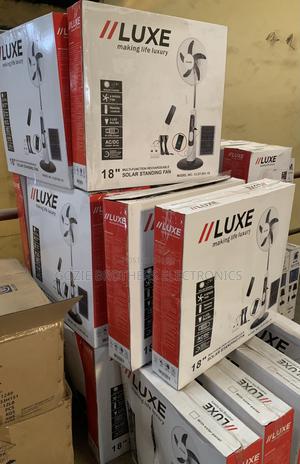 Luxe 18 Inches Solar and Rechargeable Standing Fan in Nyanya - Home Appliances, Gozie Brothers ...