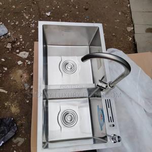 Normal Kitchen Sink Double Bowl With Tap Stainless in Orile - Plumbing ...