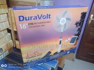 16" Duravolt (3in1) Rechargeable Floor Fan With Solar Panel in Lagos ...