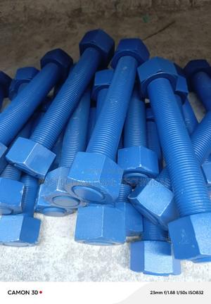 1-1/2" X 300mm Teflon Coated Stud Bolt With Grade B7 and 2H in Port ...