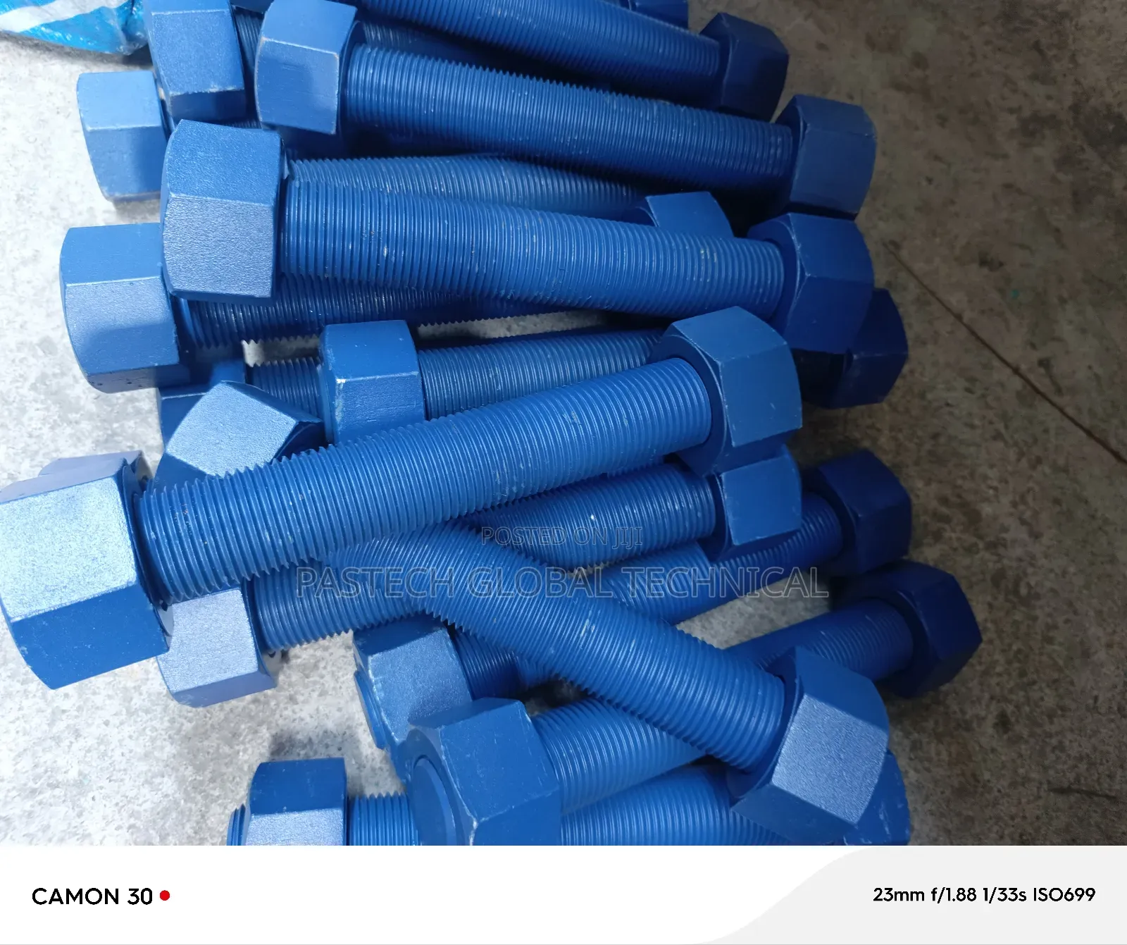 1-1/2" X 300mm Teflon Coated Stud Bolt With Grade B7 and 2H in Port ...