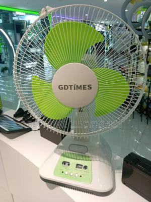 Original 12" Gdtimes Solar Rechargeable Table Fan in Lagos Island (Eko ...