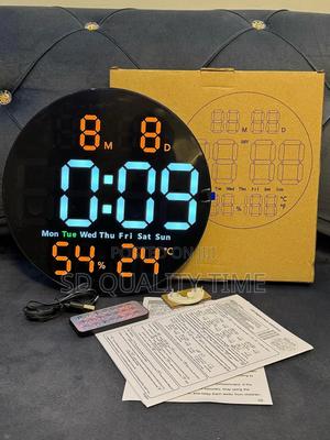 Circle Led Digital Wall Clock With Remote Control in Lagos Island (Eko ...