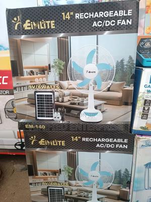 Rechargeable Table Fan With Panel - 14 Inches in Lagos Island (Eko ...