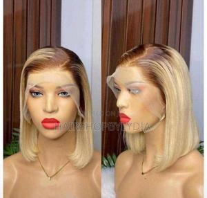 Full Frontal Blond With Dark Root Bob Wig in Ikeja - Hair Beauty, Lydia ...
