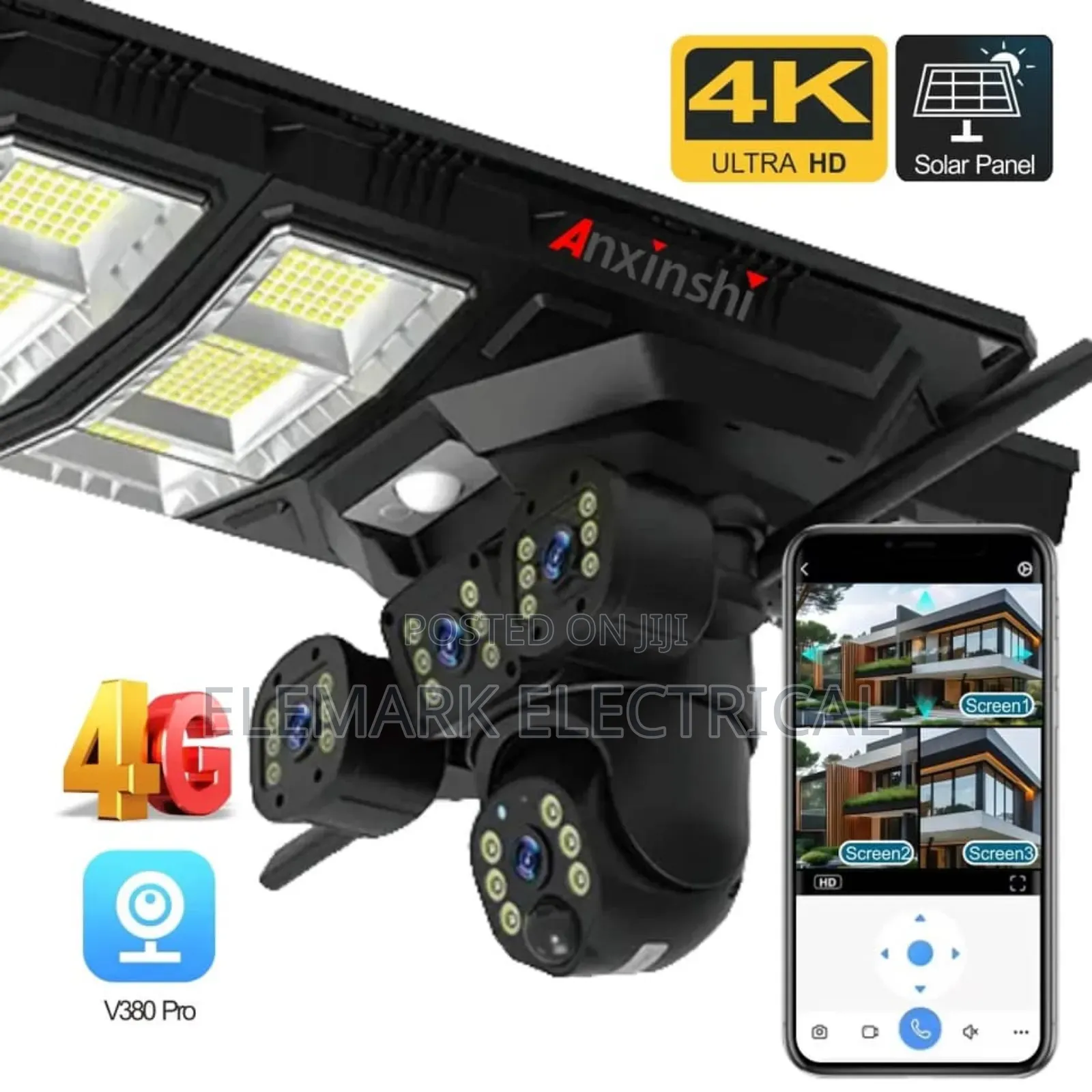 4g 8mp Solar Light Sim Card Outdoor Camera Two Way Voice in Yola South - Security & Surveillance ...