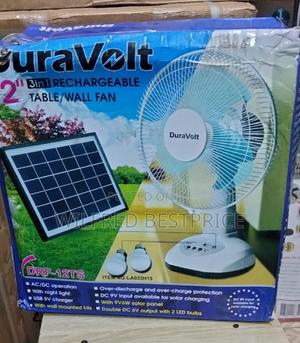 Duravolt Rechargeable Table Fan With Solar Panel in Ikeja - Home ...