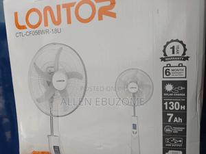 Lontor 18inches Rechargeable Standing Fan With Lion Battery in Port ...