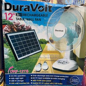 Duravolt 3-in-1 12 Inches Rechargeable Table Fan With Solar in Lagos ...