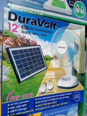 12" Duravolt Solar Rechargeable Table Fan in Lagos Island (Eko) - Home ...