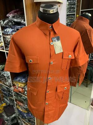 Short Sleeve Double Pocket Senator Material in Colors in Ikorodu ...
