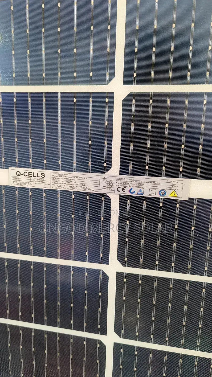 700w Qcell Monocrystalline Solar Panel Bifacial in Onitsha - Electrical ...
