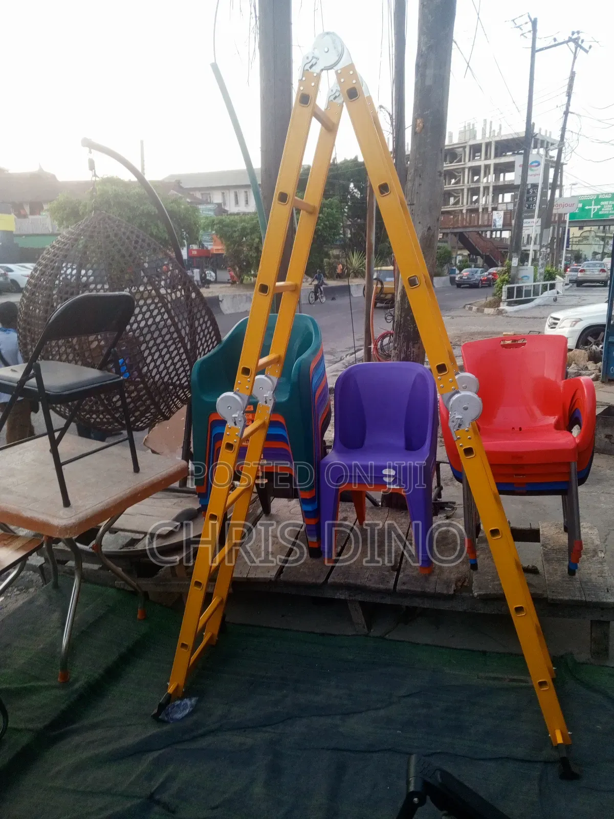 16 Step Yellow Ladder in Ajah - Furniture, Chris Dino | Jiji.ng