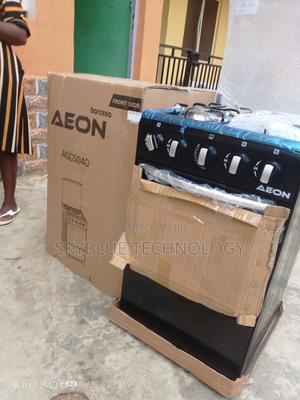 Aeon 4-Burner Gas Cooker–Oven Included, Free Standing, Black in Eko ...