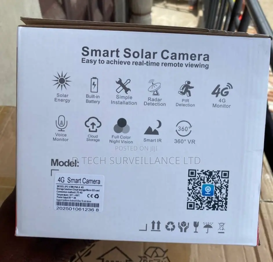 5mp Ultra Hd Solar Powered Ptz Dual Lens Camera With 64gb Memory Card ...