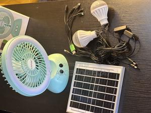 Solar Fan 10000mah Cafini Dc/Ac With Bulbs,Panel,Multi Usb in Ojo ...