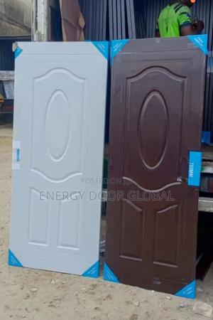 White/Brown 3ft Portable/ Durable Bedroom Panel Steel Door in Orile ...