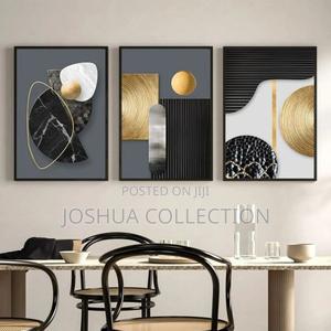 Hd 3in1 Abstract Wall Art Canvas Frame With Glass in Lagos Island (Eko ...