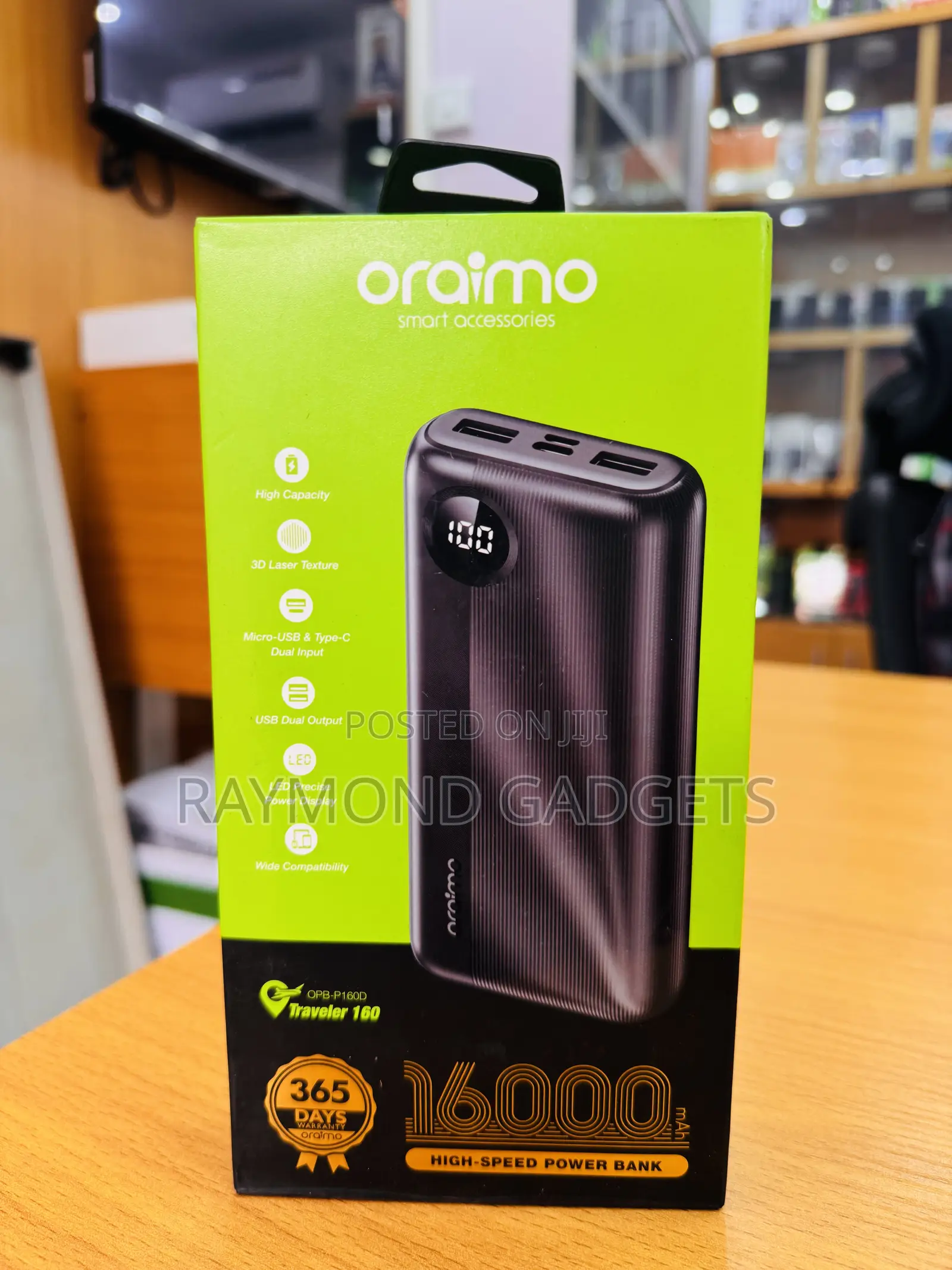 Oraimo Traveler 160 Opb-160d 16000mah Power Bank – Dual Usb Output in ...
