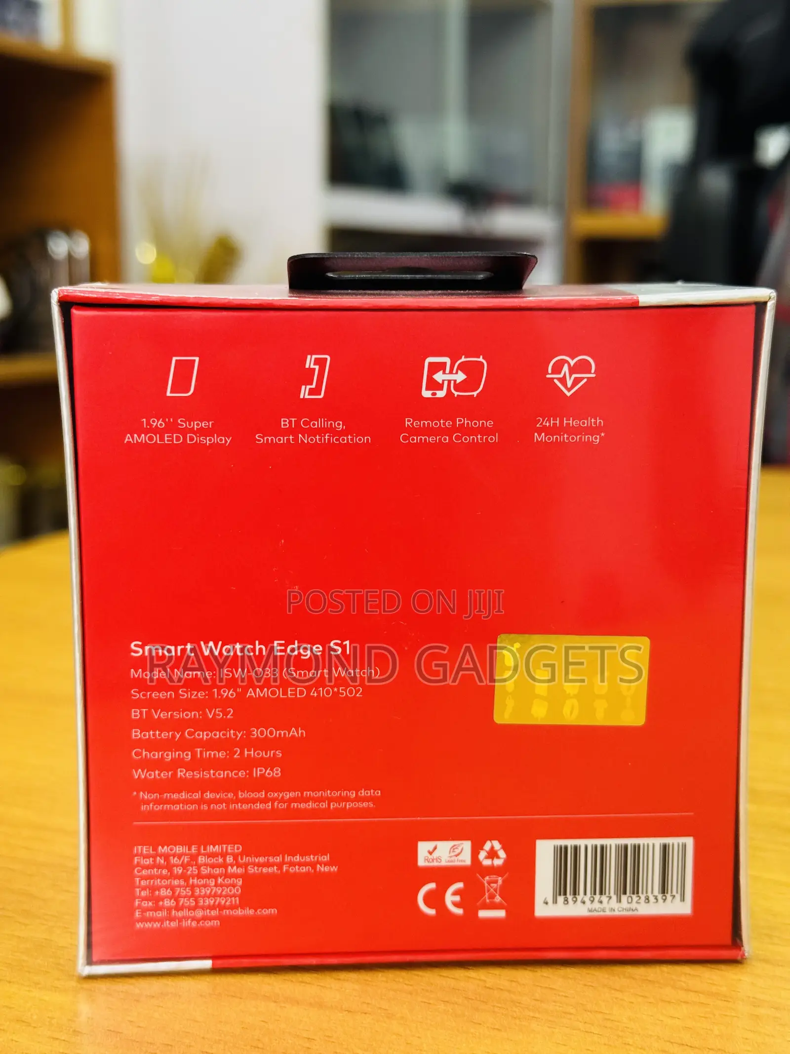 Itel Edge S1 Smartwatch Isw-033 – 1.96” Amoled Display for sale ...