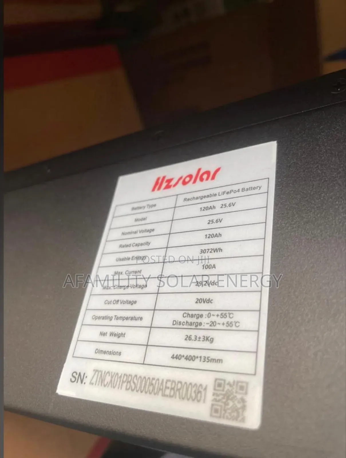 Hz Solar Lithium Battery 3.7kwh in Ojo - Solar Energy, Afamility Global ...