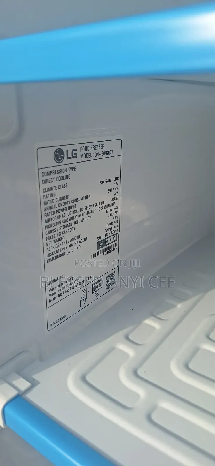 New Lg 200l Standing Upright Freezer Single Door (110w) Warranty 2year ...