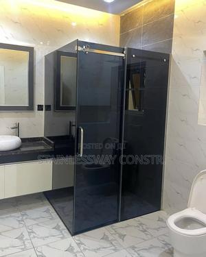 Dark Grey Shower Glass Cubicle Modern Design in Aniocha South ...