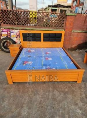 6by6 Wooden Bed Frame With One Bed Side Made With HDF Wood in Yaba ...