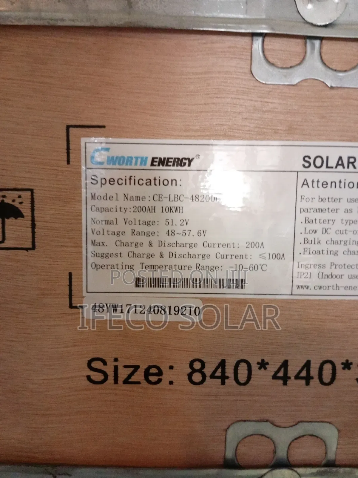 10kwh 48v Cworth Energy Lithium Ion Battery in Benin City - Electrical ...