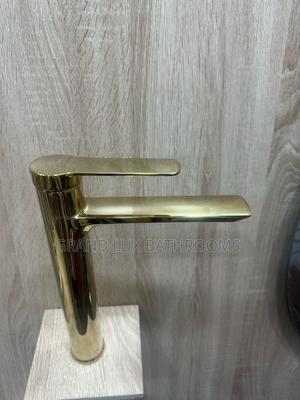 Modern Gold Basin Mixer Tap – Sleek Round Body Design in Orile ...
