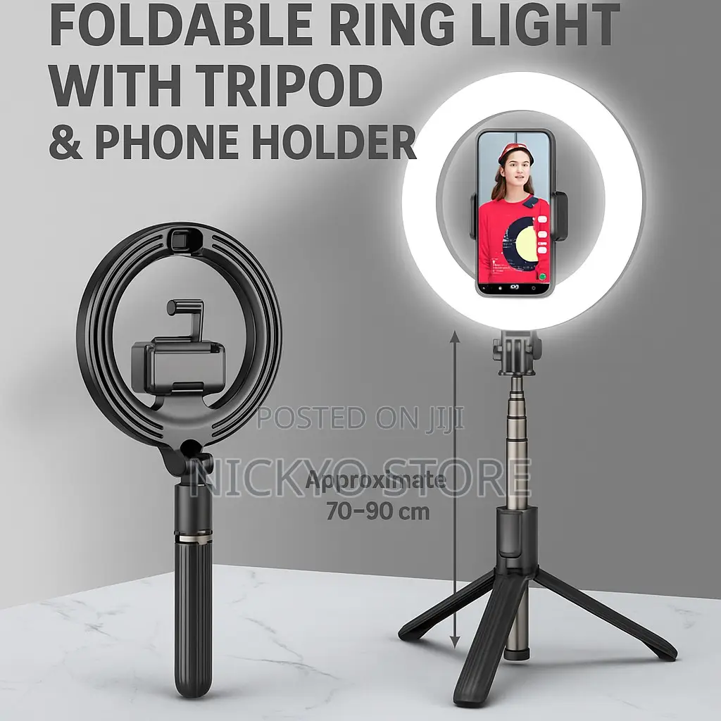Foldable Ring Light With Tripod Phone Holder in Lagos Island (Eko ...