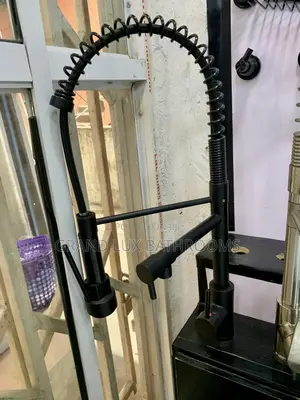 Dual-Function Industrial-Style Kitchen Faucet – Matte Black don siyarwa ...