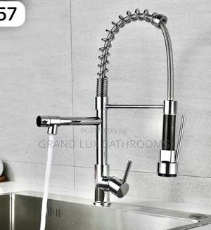 Chrome Dual-Function Industrial Kitchen Faucet in Orile - Plumbing ...